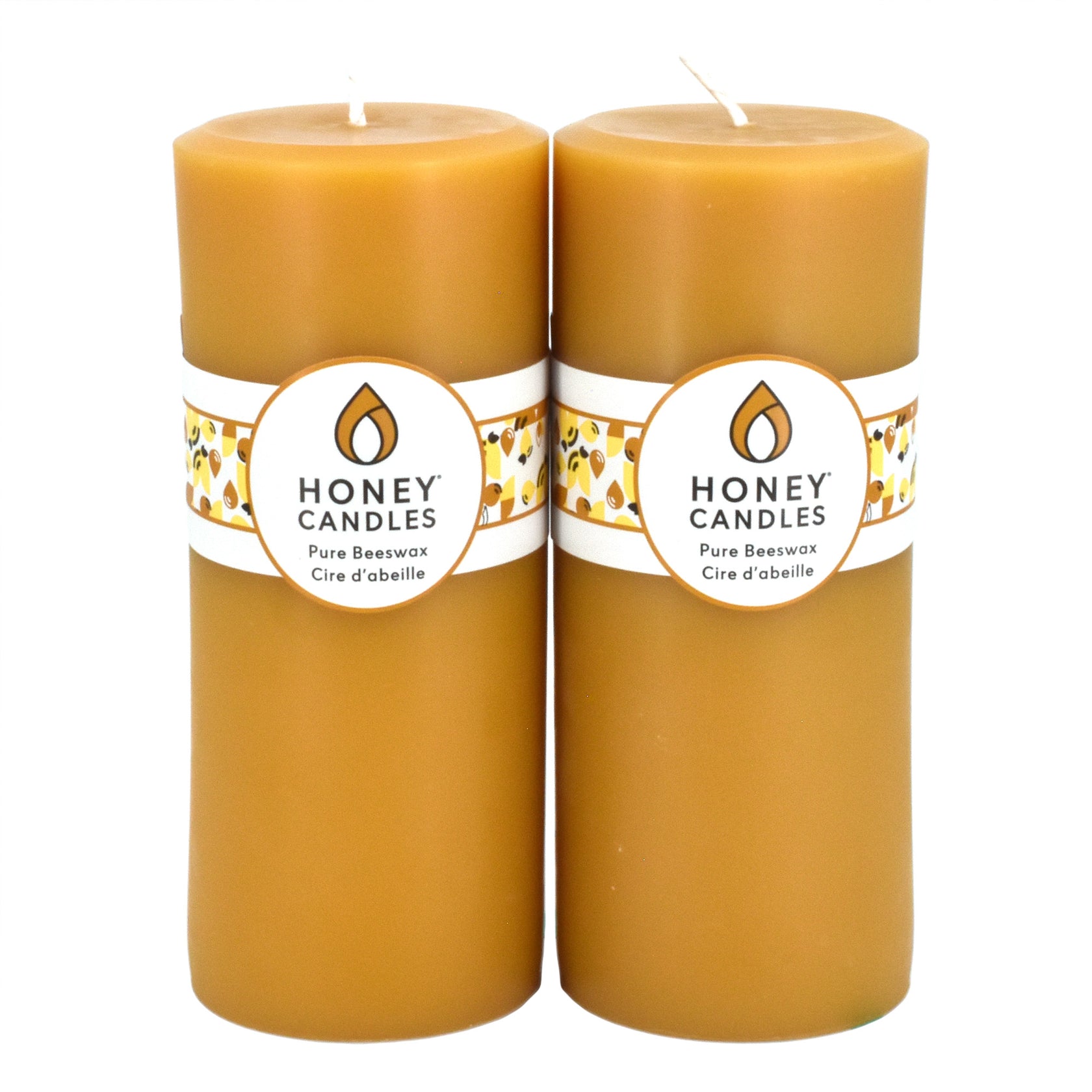 Round Natural Beeswax Pillar Candle – Honey Candles USA